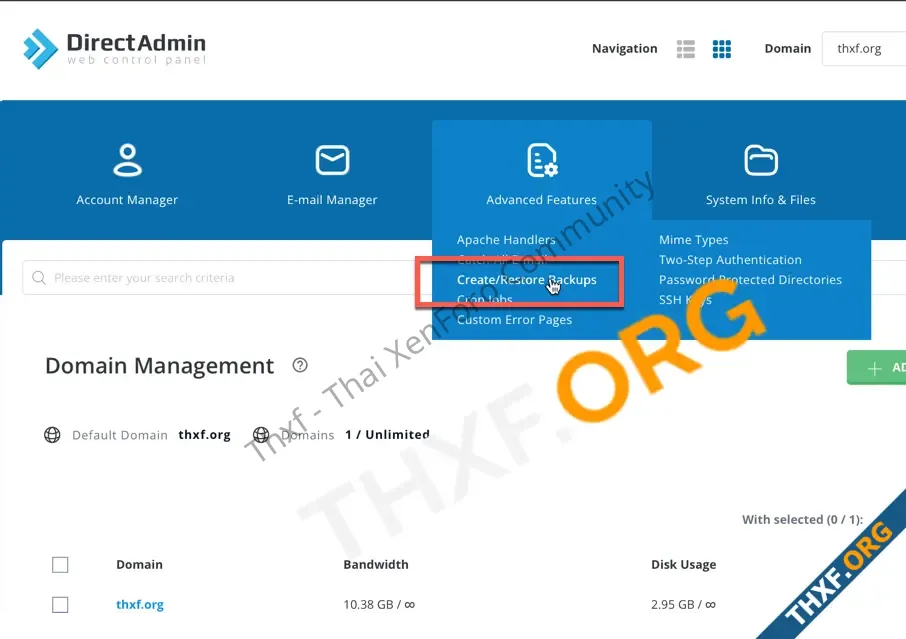 วิธีการทํา - แนวทางการ Backup ข้อมูลทั้งเว็บไซต์ด้วย directadmin | Thxf - Thai XenForo Community