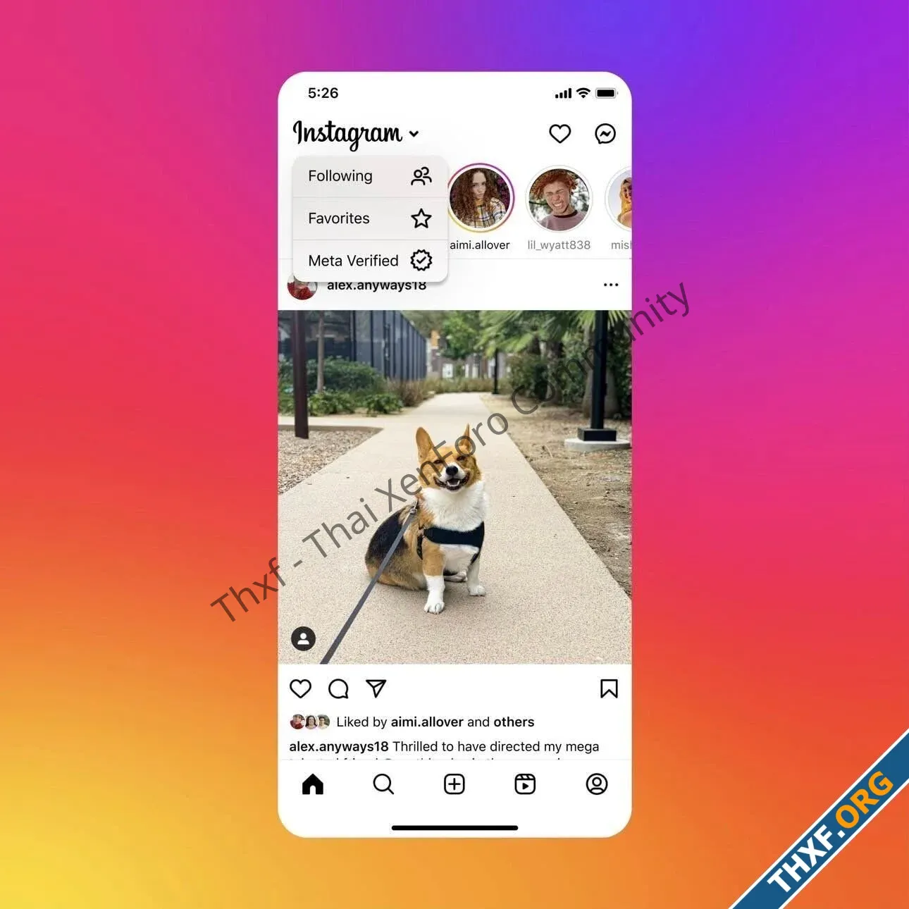 ข่าว - Instagram ทดสอบเลือกแสดงฟีดแบบใหม่ มีเฉพาะโพสต์ของบัญชีเสียเงิน Meta Verified | Thxf ...