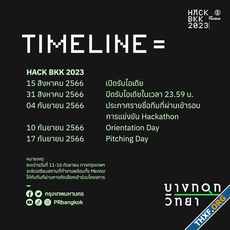 ข่าว - กรุงเทพมหานคร จัดงาน HACK BKK 2023 เฟ้นหาไอเดียปรับปรุงระบบเป็น Traffy Fondue+ | Thxf ...