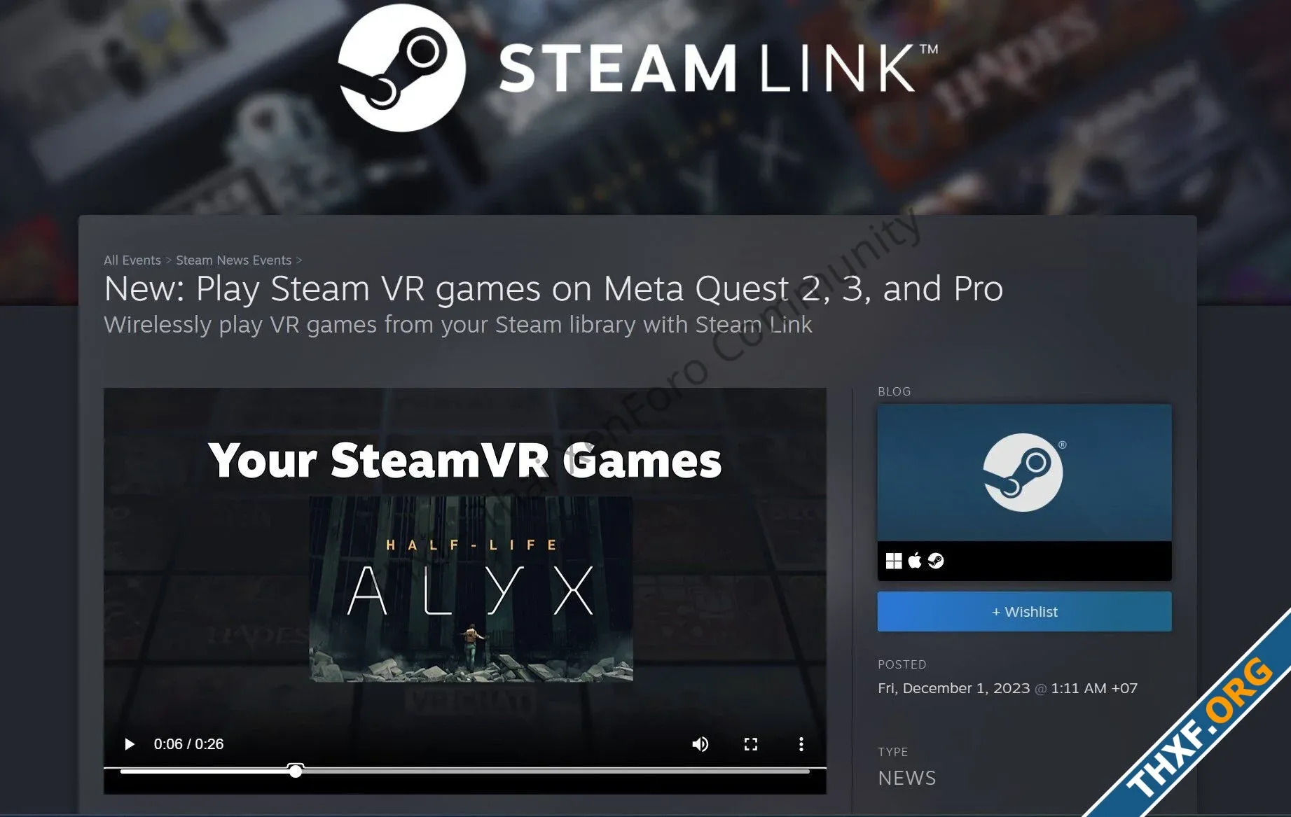 news - Valve ออกแอพ Steam Link สำหรับเล่นเกมพีซีบนแว่น Meta Quest ...