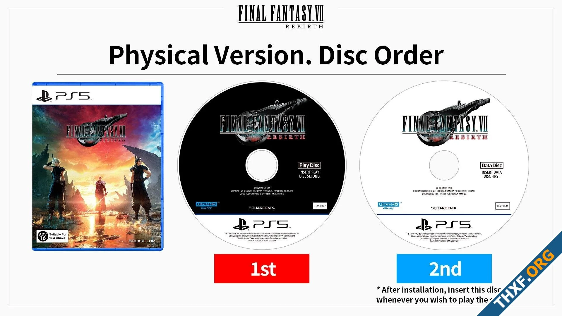 news - Limited Edition! แผ่นเกม Final Fantasy VII Rebirth สกรีนแผ่นสลับ ...